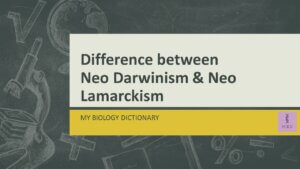 Difference between Neo Darwinism and Neo Lamarckism - MBD